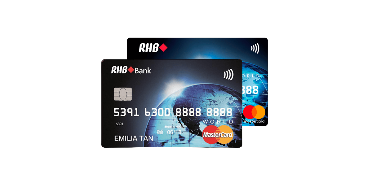 RHB World Mastercard Credit Card - Up to 6% Cashback